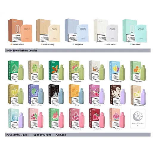 okk traveller 10000 puff disposable vape with two flavors